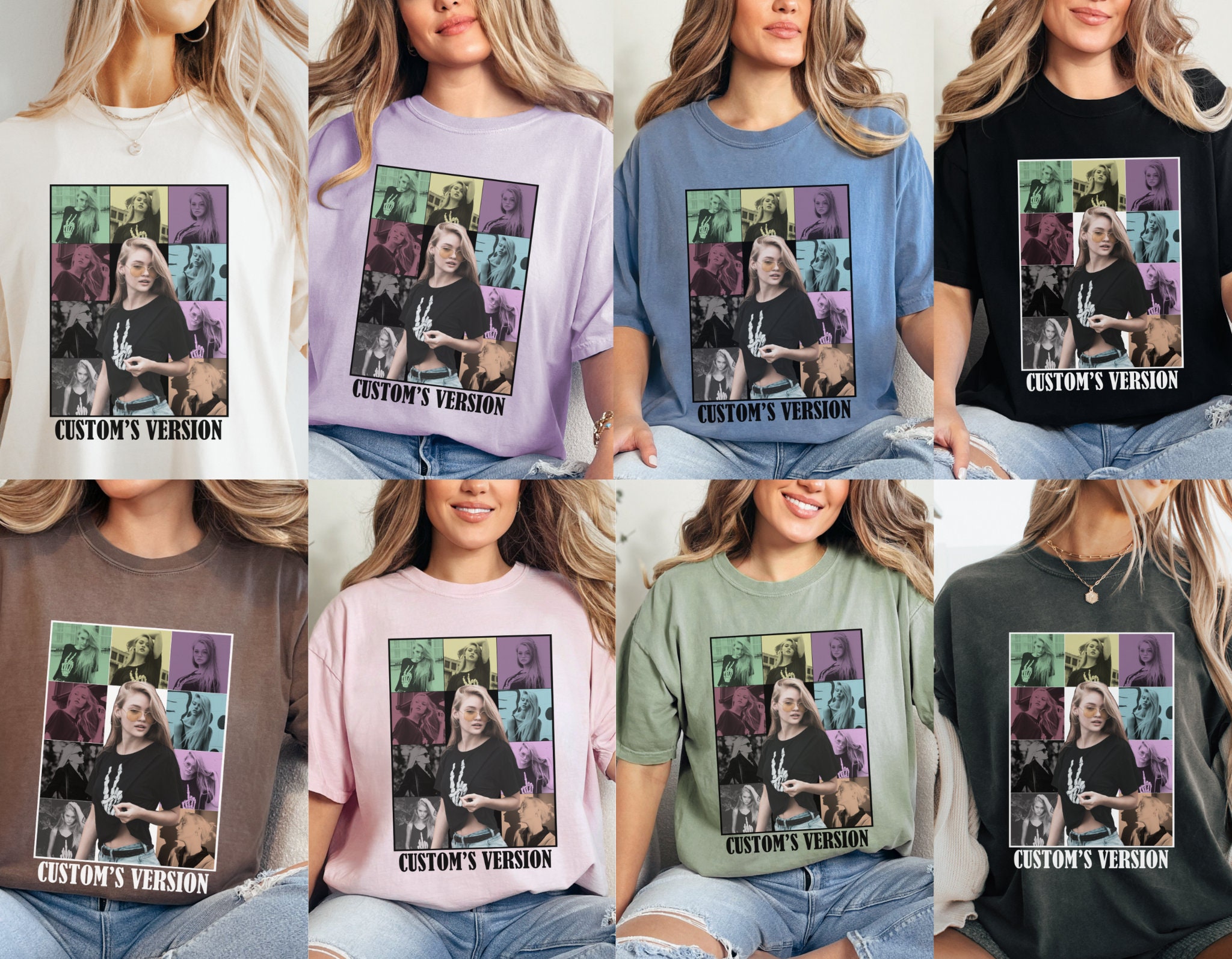 Custom's Version Photo Collage T-shirt, Custom Era Shirt, Sweeftie Gift ...