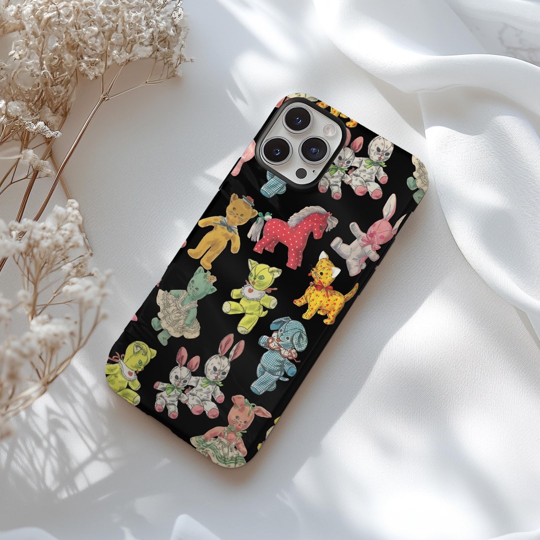 Puffy Toy Doodles Phone Case for Magsafe iPhone 16, 15, 14, 13, 12 Pro ...