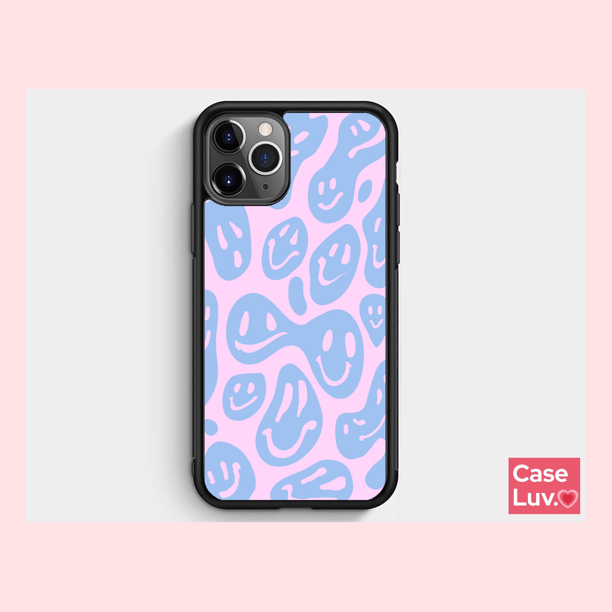 Colored Trippy Melting Smiley Face Phone Case Cover Dripping - Etsy