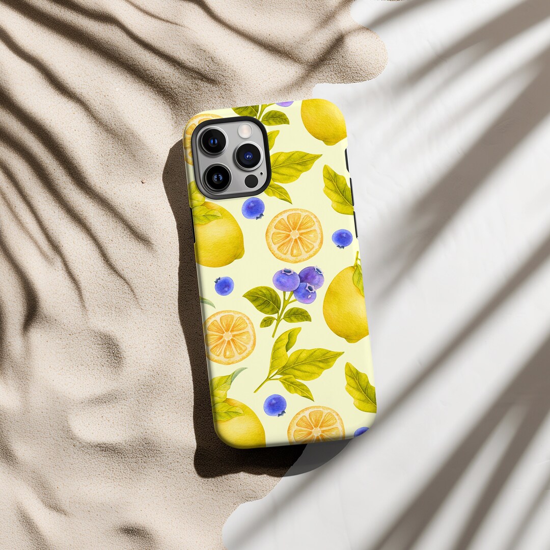 Magsafe Phone Case Fruits Aesthetic Design - Lemon Blueberry Phone Case ...