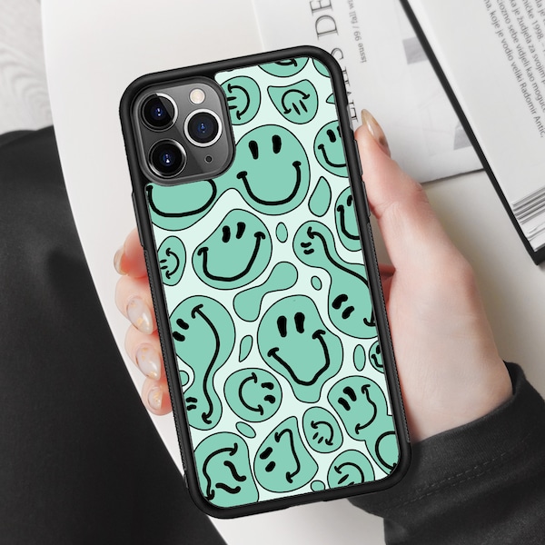 Dripping Smiley Face Phone Case - Etsy