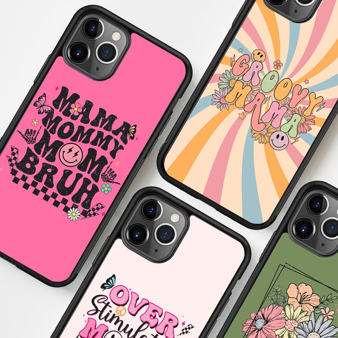 Retro Mothers Day Gift From Daughter Groovy Mom Floral Phone Case for ...
