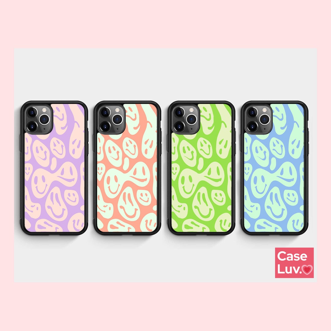 Trippy Melting Smiley Face Phone Case Cover Dripping Smiley Face for ...