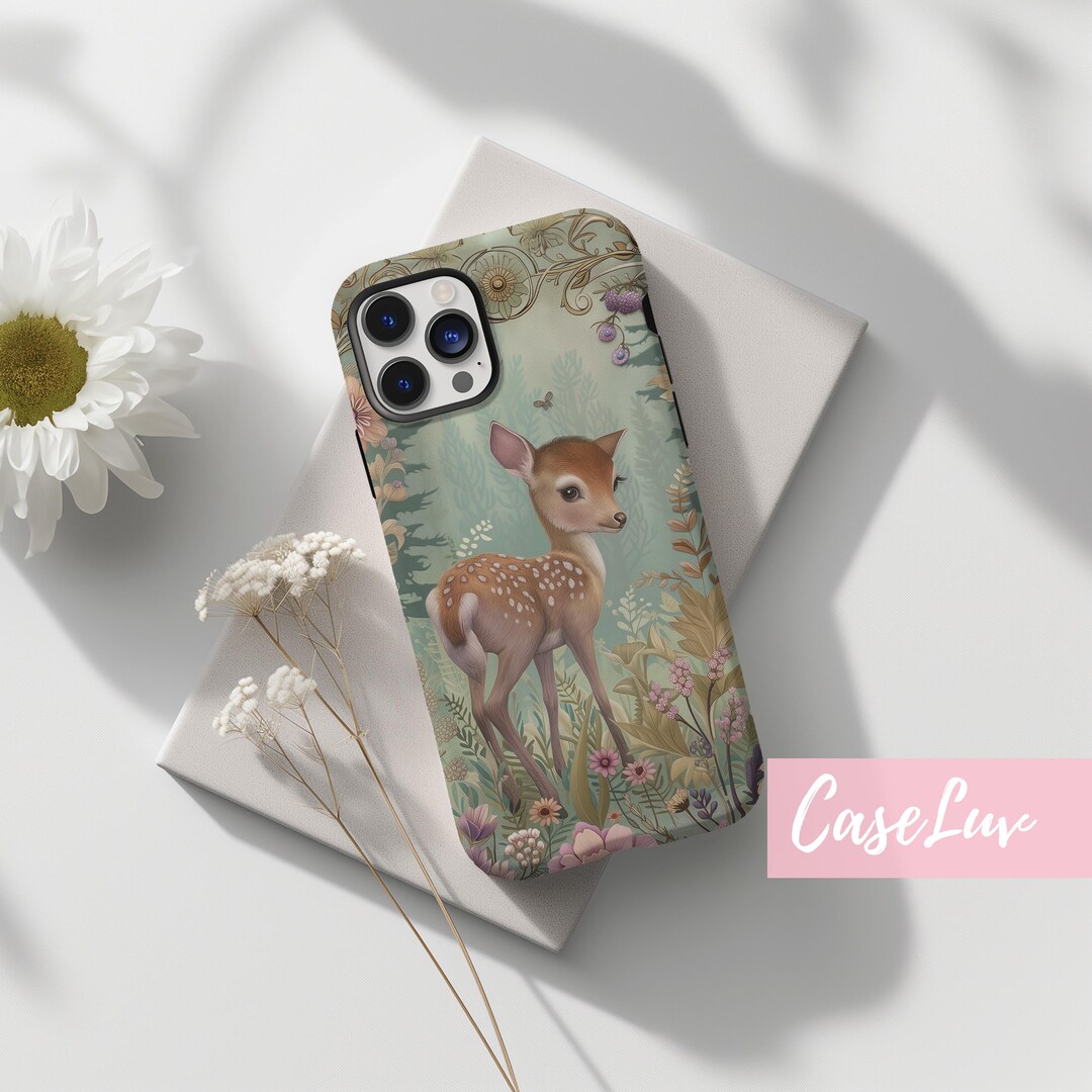 Woodland Baby Deer Folklore Phone Case for iPhone 15 iPhone 14 iPhone ...