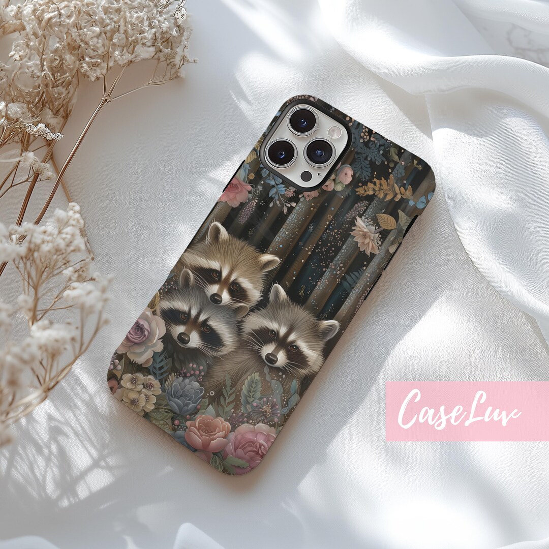 Folklore Woodland Raccoon Phone Case for iPhone 15 iPhone 14 iPhone 13 ...