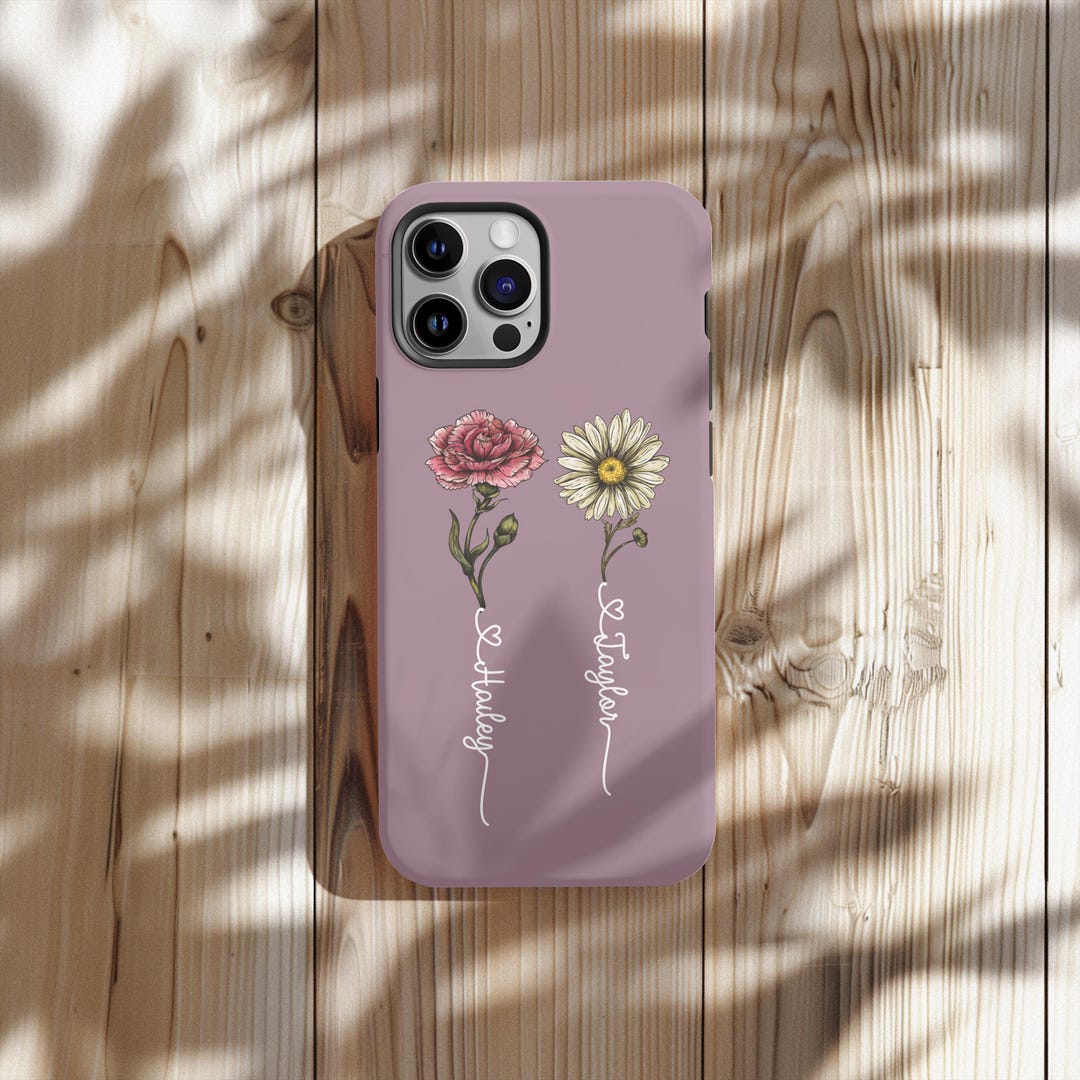 Custom Mom Phone Case With Birth Month Flower for Mother's Day Mom ...
