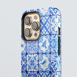 Blue Aesthetic Mediterranean Tile Phone Case - Blue Tile Phone Case ...