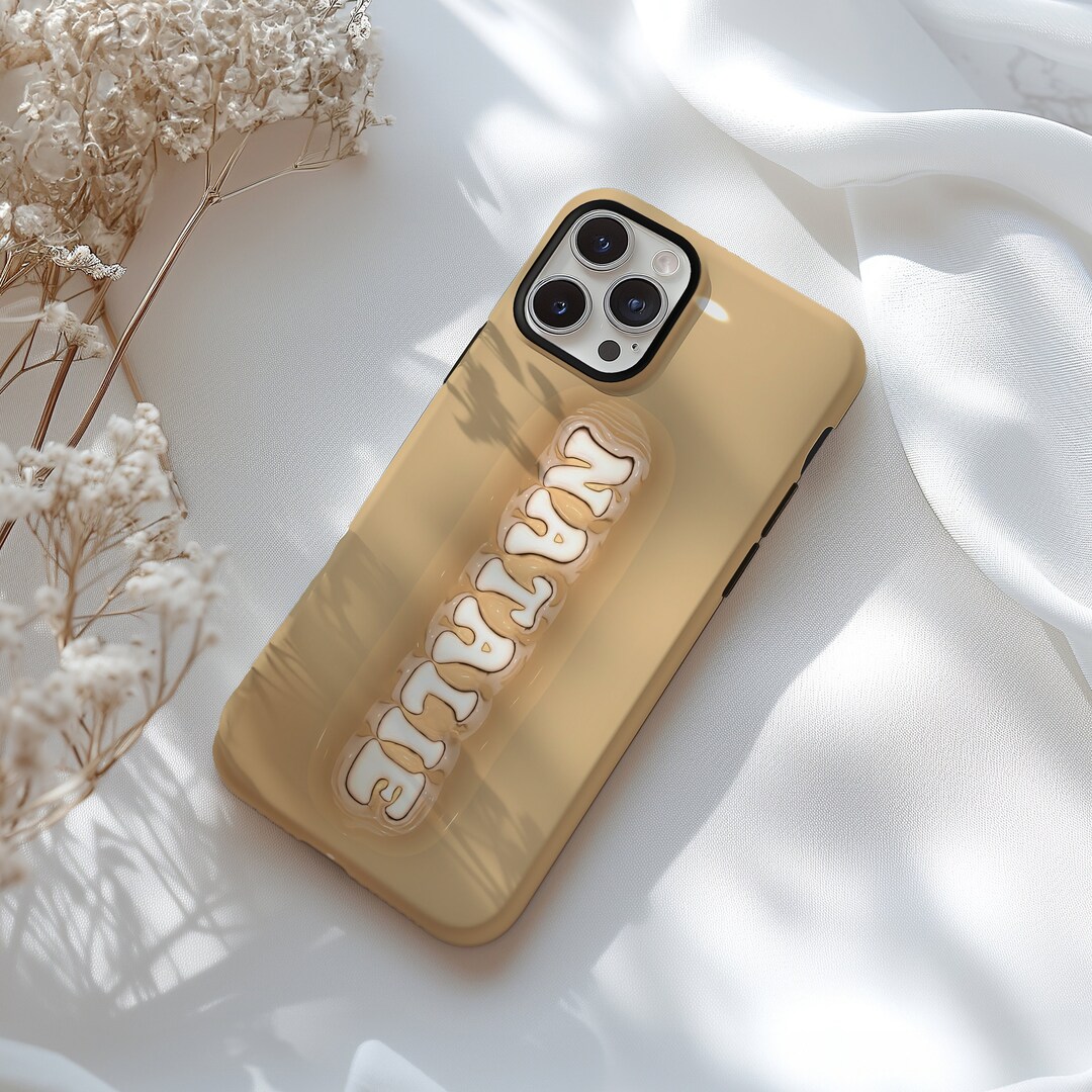 3D Inflated Custom Design Phone Case Personalized Name Initial Phone ...