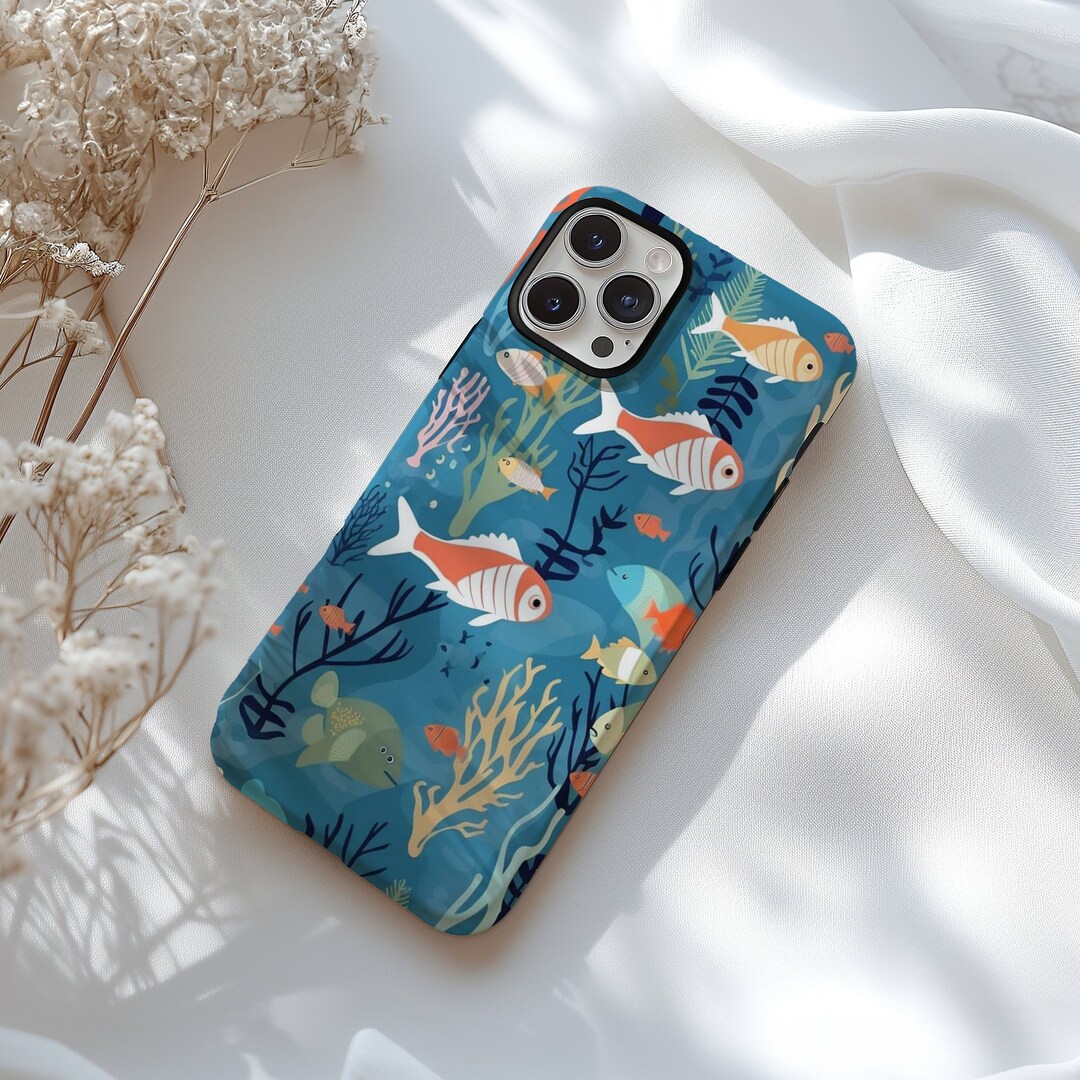Under the Sea Phone Case - Blue Aesthetic Phone Case - Phone Case ...