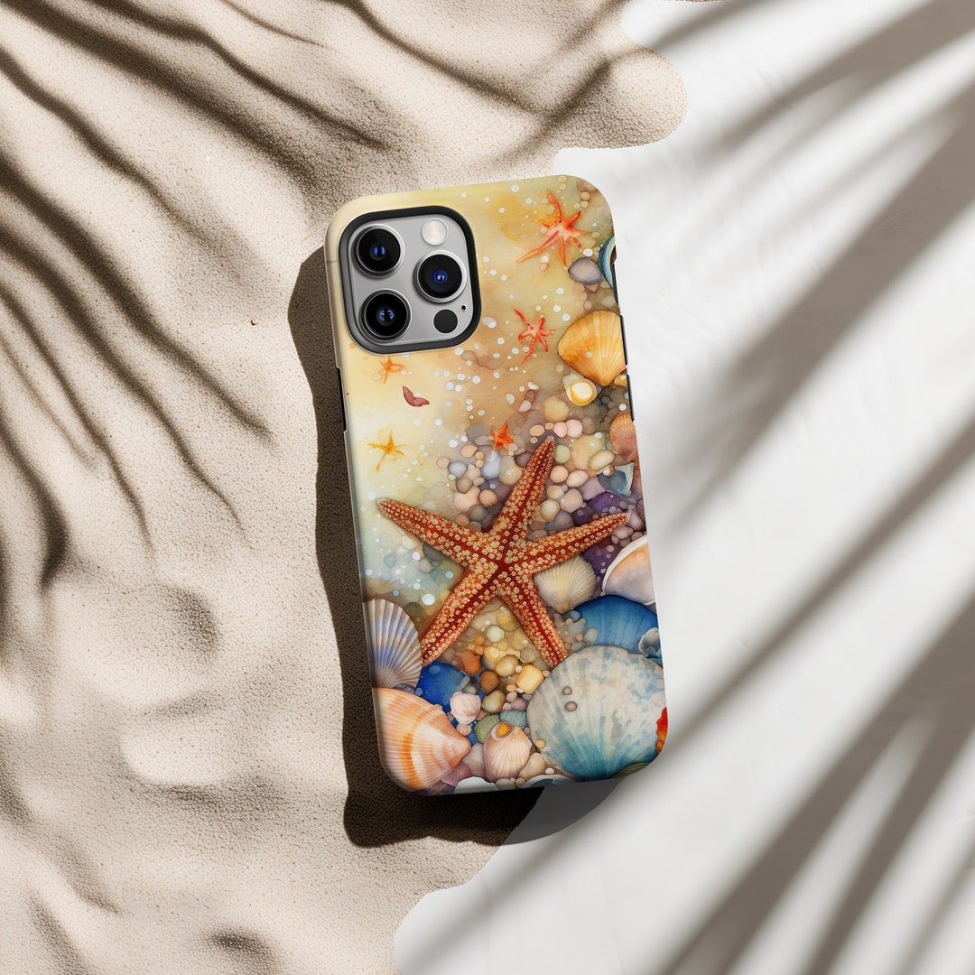 Aesthetic Seashell Starfish Phone Cases for Her, Beach Vibes Phone Case ...