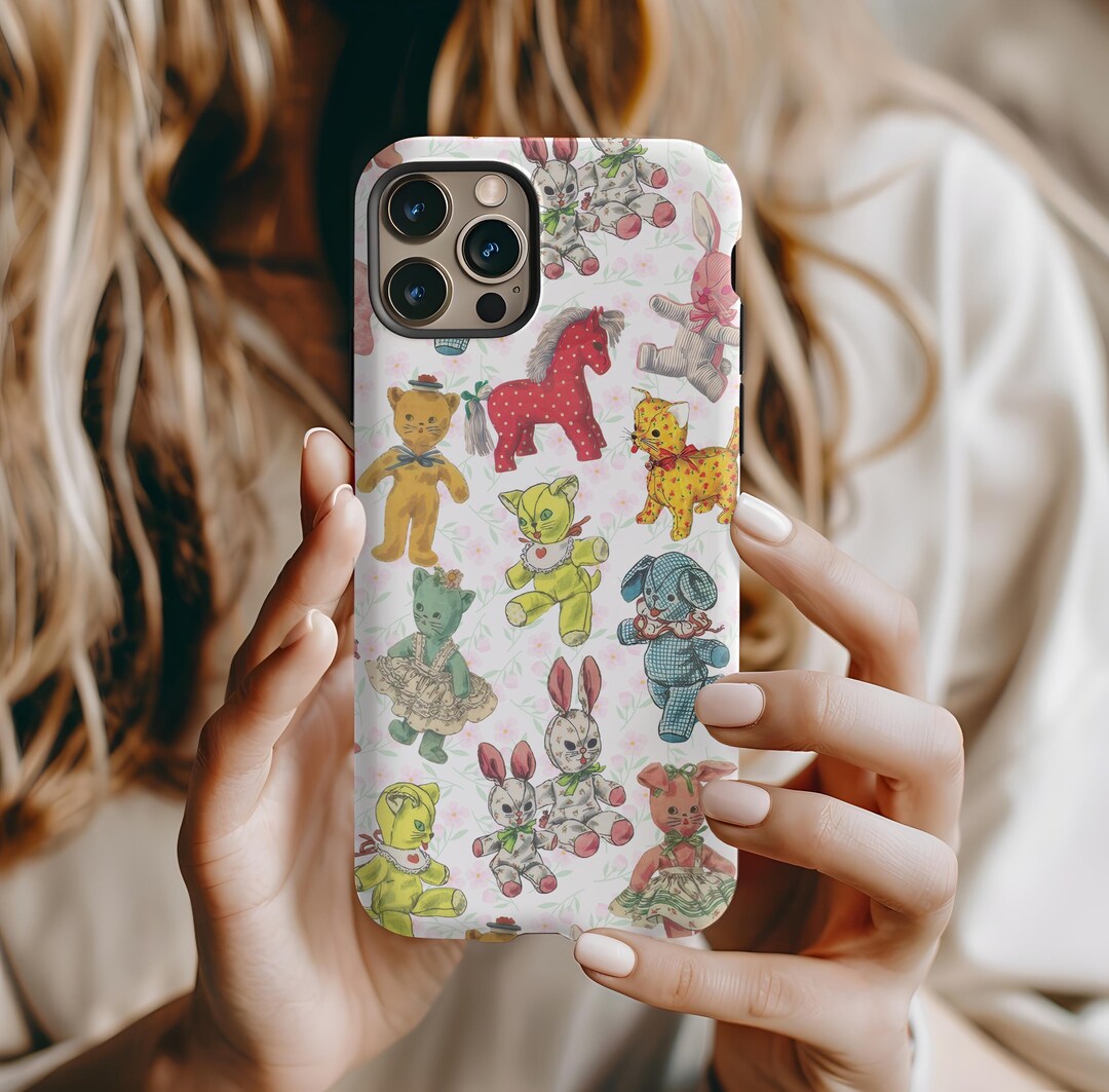 Coquette Animal Drawing Phone Case for Magsafe iPhone 16, 15, 14, 13 ...