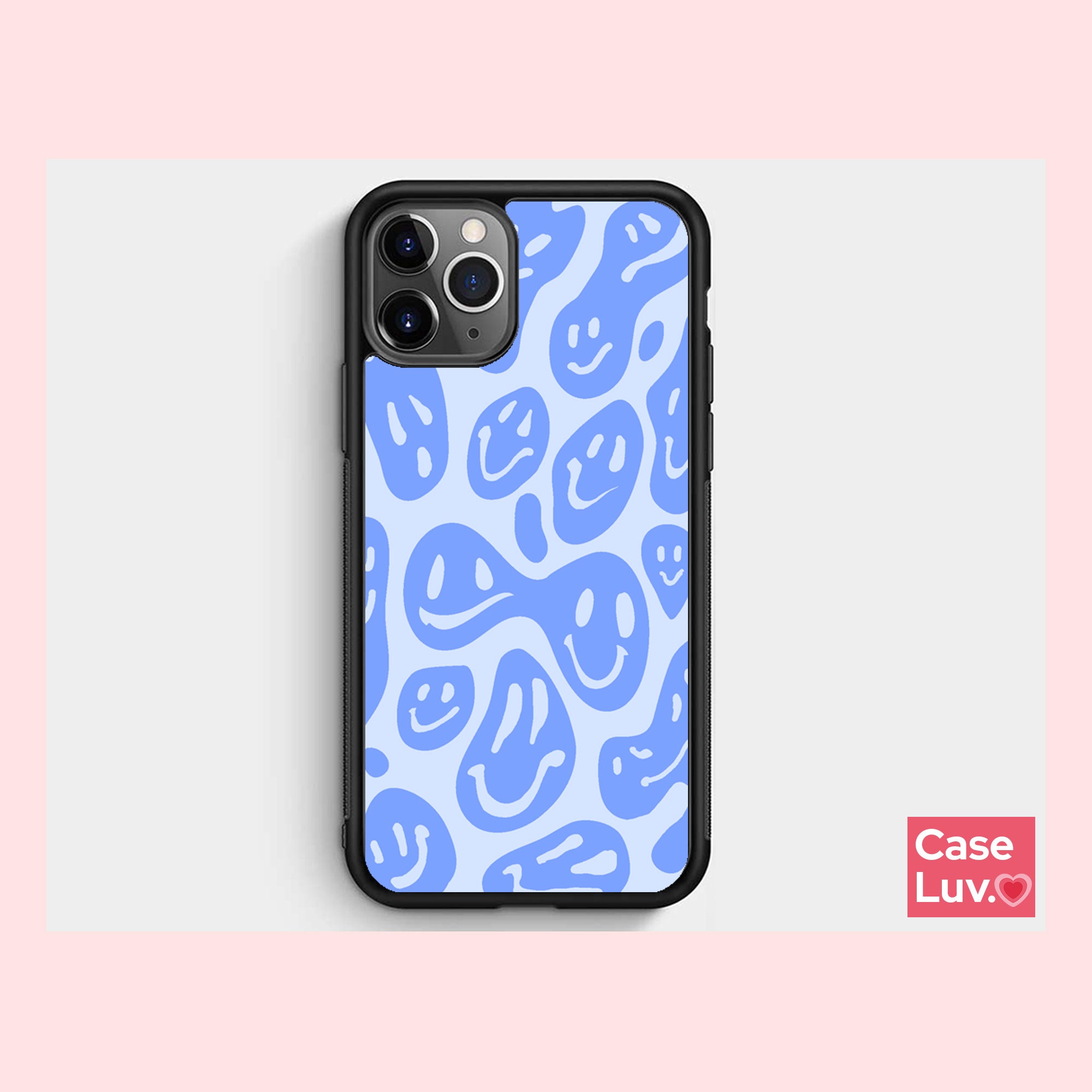 Colored Trippy Melting Smiley Face Phone Case Cover Dripping - Etsy