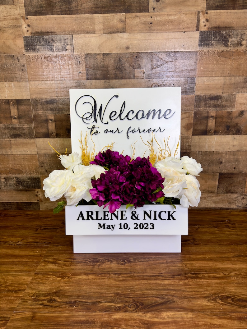 Wedding Flower Box - Wedding Sign, Wedding Flower Box Sign Baby Shower ...