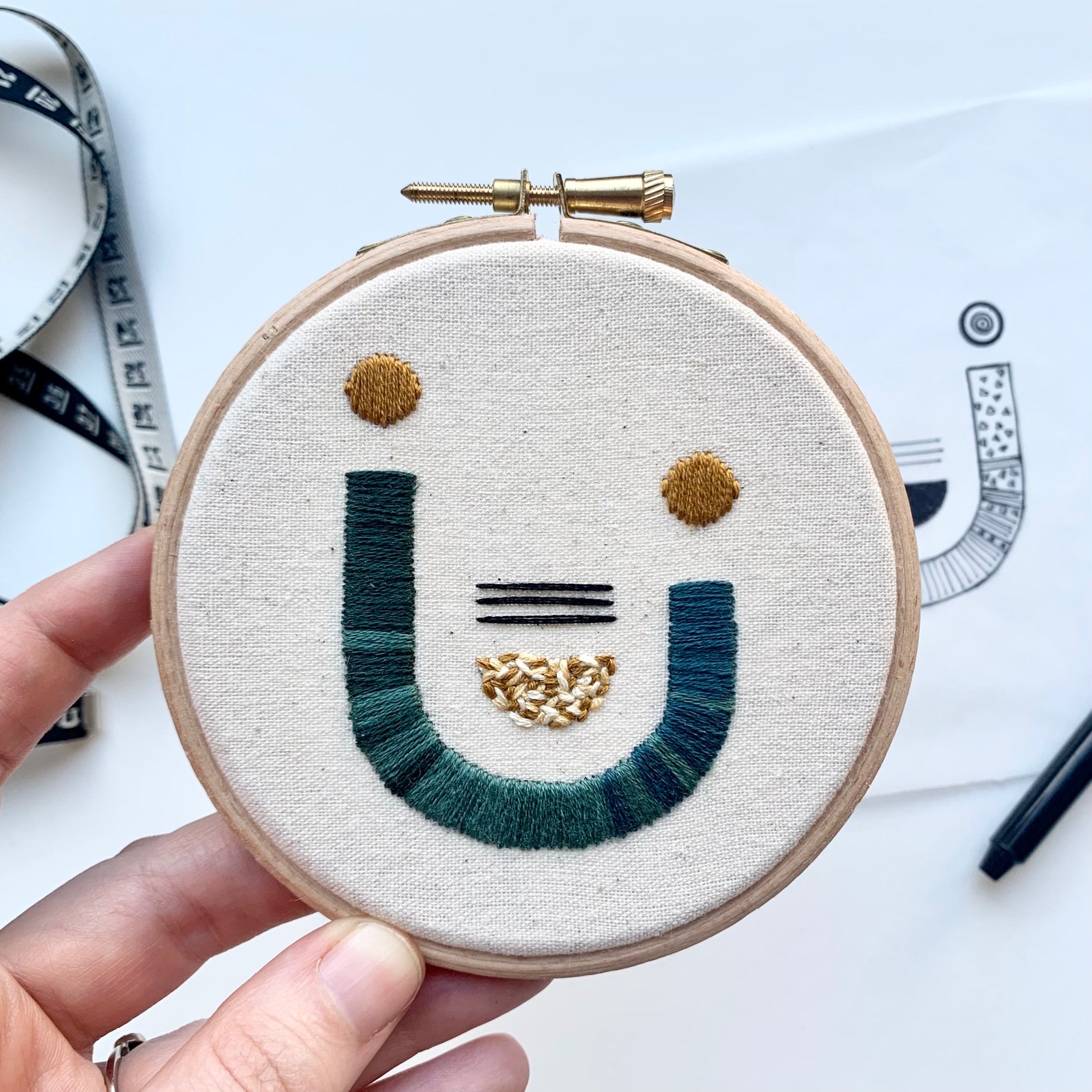 PDF Instruction for Modern Embroidery, "balance" - Geometric Design ...