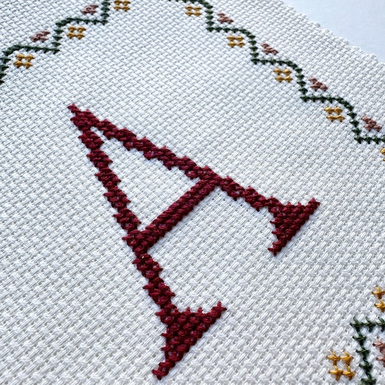 ABC - Cross Stitch Pattern, Vintage Monogram, 3 Color Variations ...
