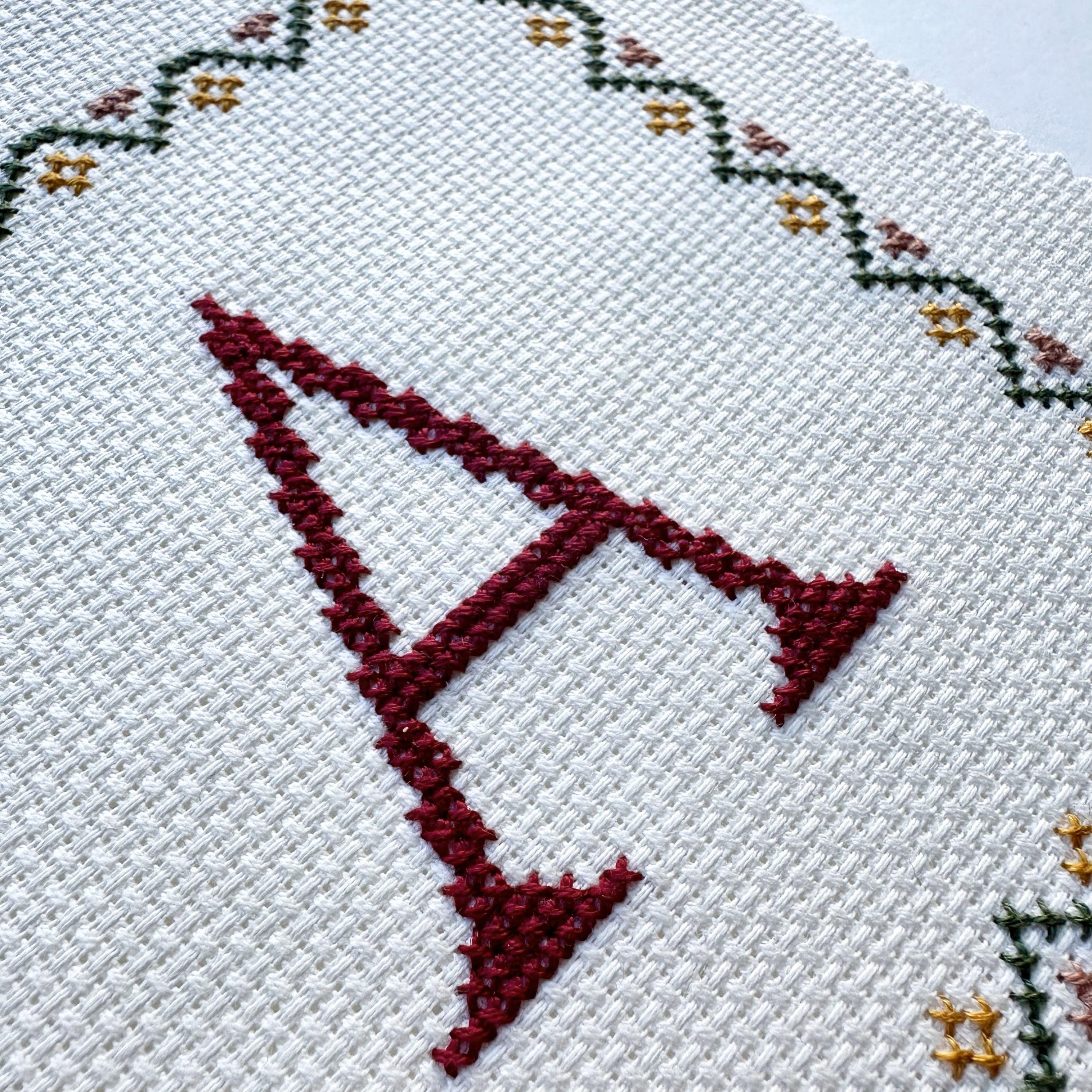 ABC - Cross Stitch Pattern, Vintage Monogram, 3 Color Variations ...