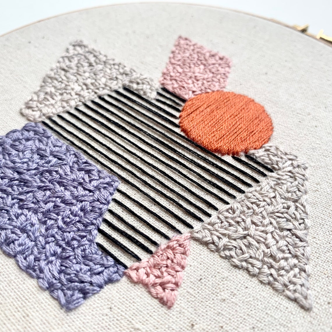 PDF Instruction for Modern Embroidery, Geometric Design, Step by Step ...