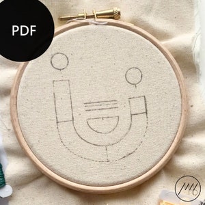 PDF Instruction for Modern Embroidery, "balance" - Geometric Design ...