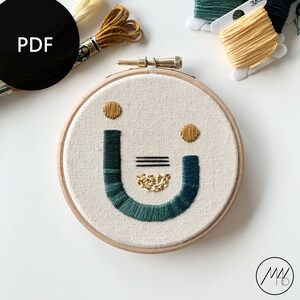 PDF Instruction for Modern Embroidery, "balance" - Geometric Design ...