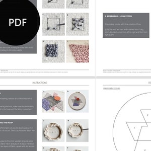 PDF Instruction for Modern Embroidery, Geometric Design, Step by Step ...