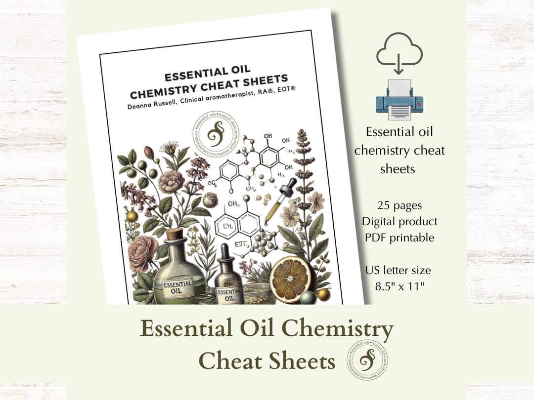 Essential Oil Chemistry Cheat Sheets for Aromatherapy Students Quick ...