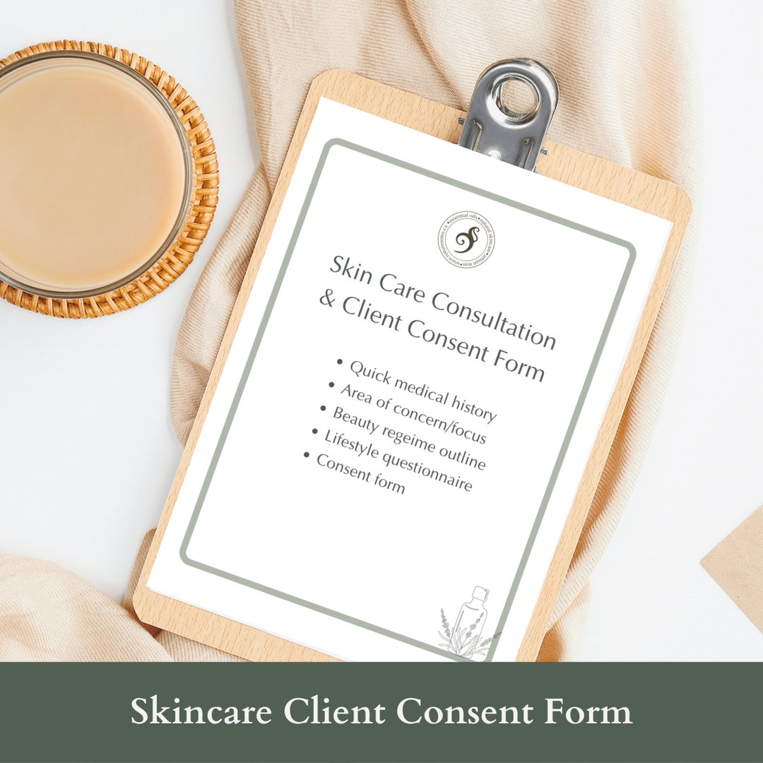Skin Assessment Consultation Form | DIY Fillable PDF + Editable Canva ...