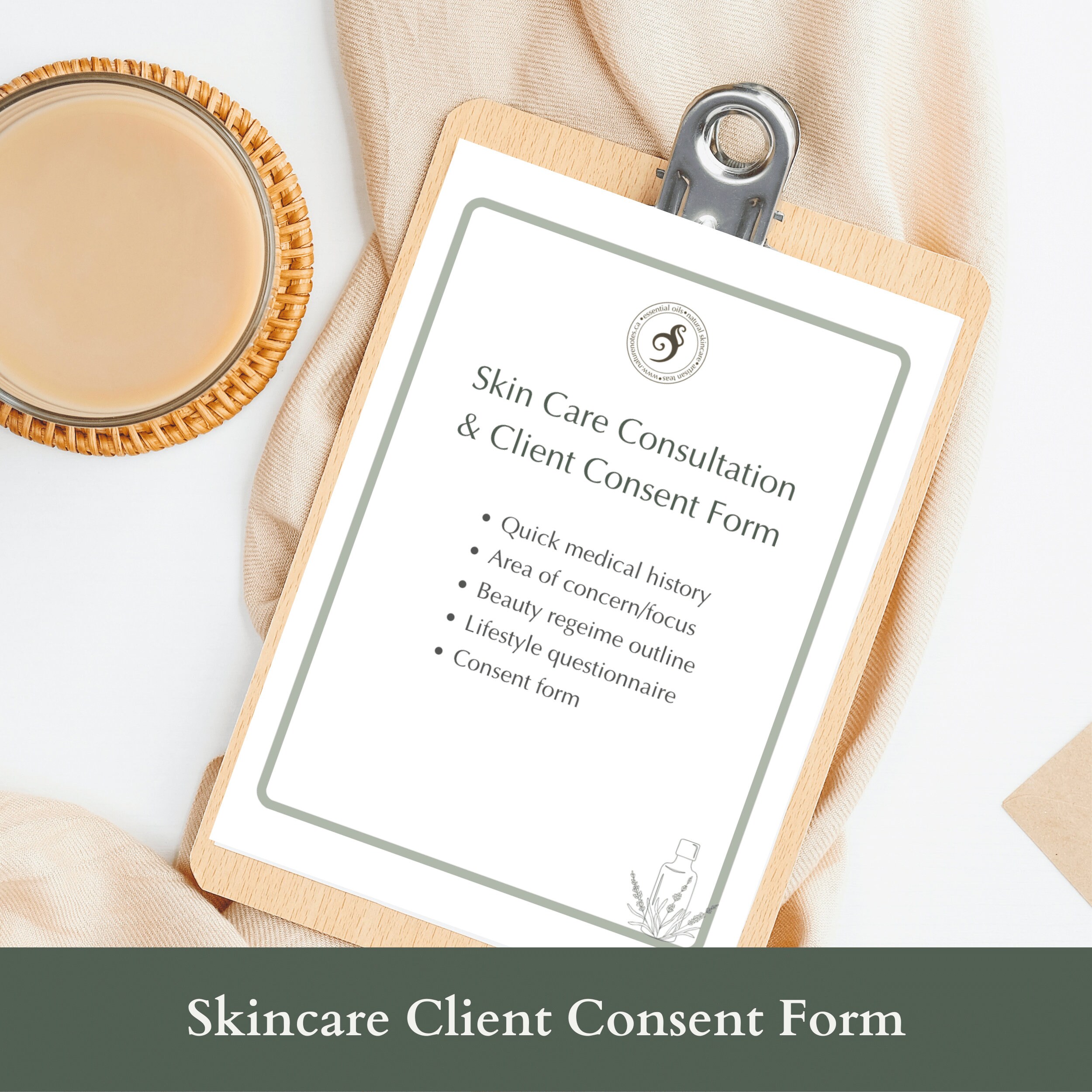 Skin Assessment Consultation Form | DIY Fillable PDF + Editable Canva ...