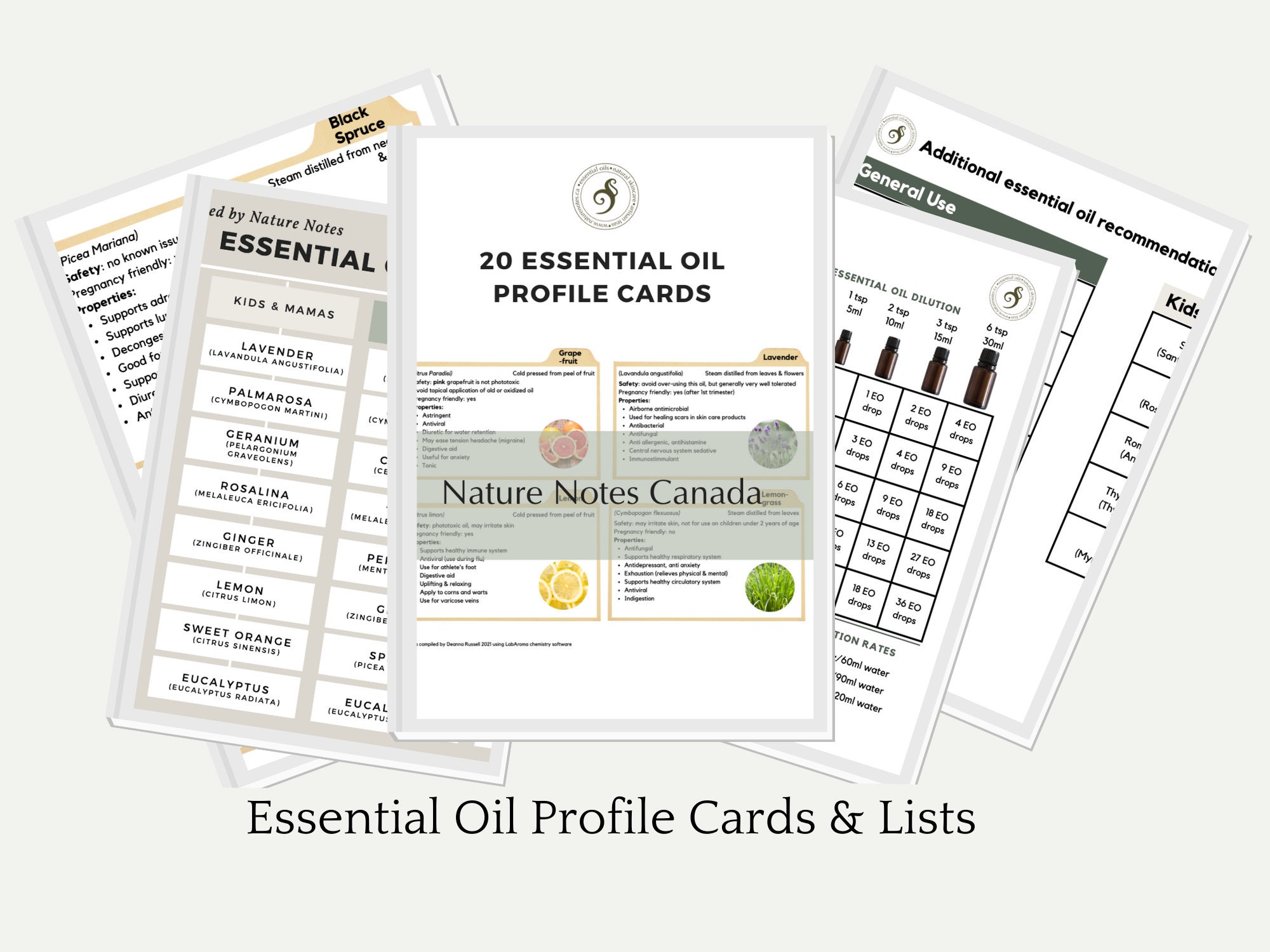 Essential Oil Profile Cards Trio Bundle Download & Print Essential Oil ...