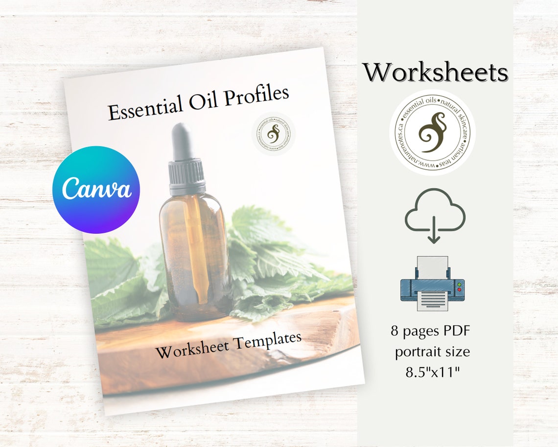 Essential Oil Profile Worksheet templates - Etsy