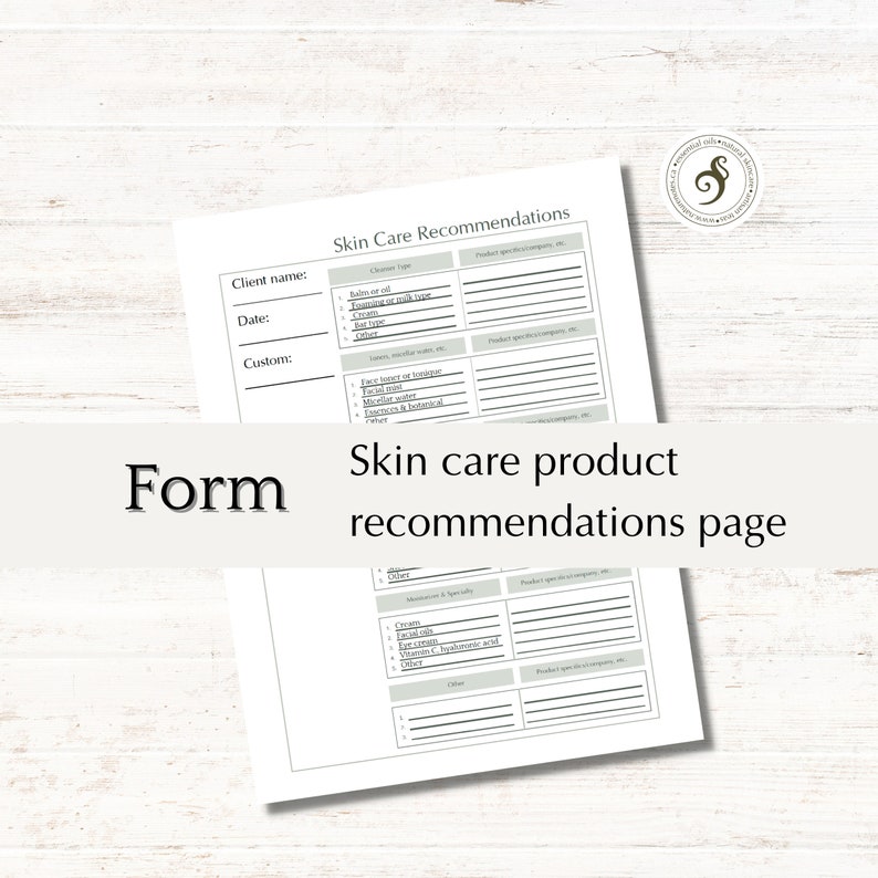 Skin Assessment Consultation Form DIY Fillable PDF Editable Canva ...
