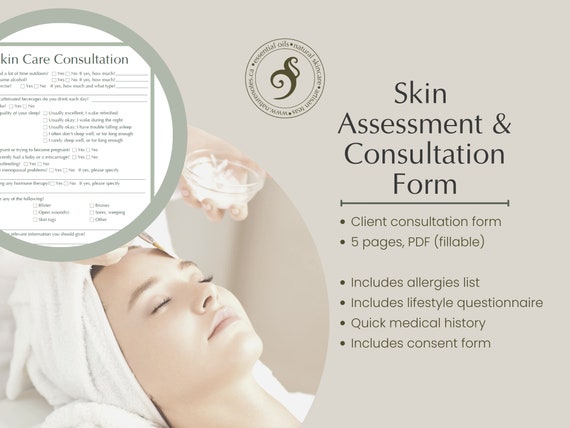 Skin Assessment Consultation Form DIY Editable - Etsy