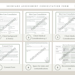 Skin Assessment Consultation Form DIY Fillable PDF Editable Canva ...