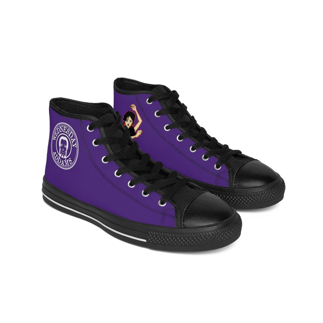 Wednesday Addams Converse Logo Men's Purple Classic Sneakers - Etsy