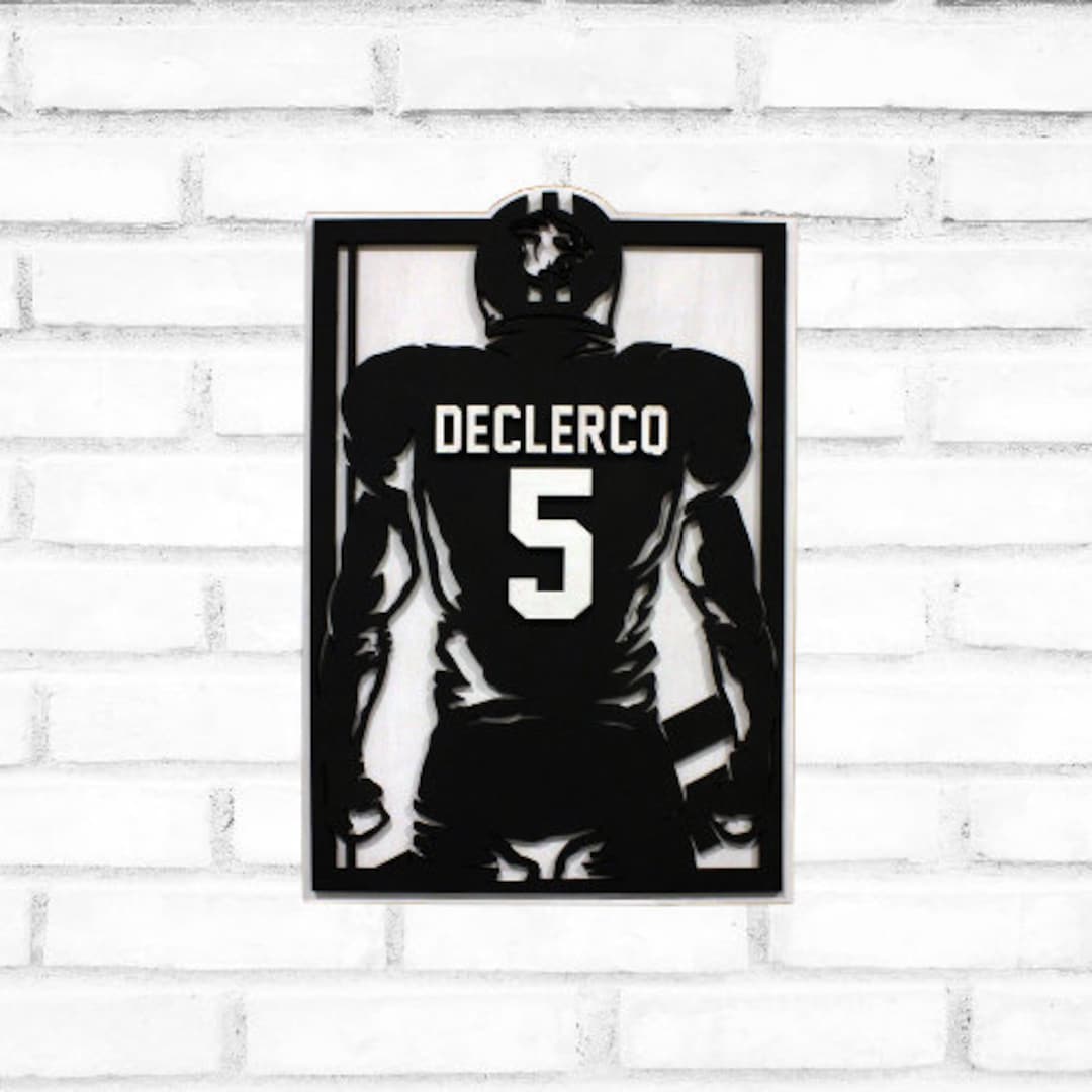 Laser Cut Football Sign Customized With Your Colors, Name, and Number ...
