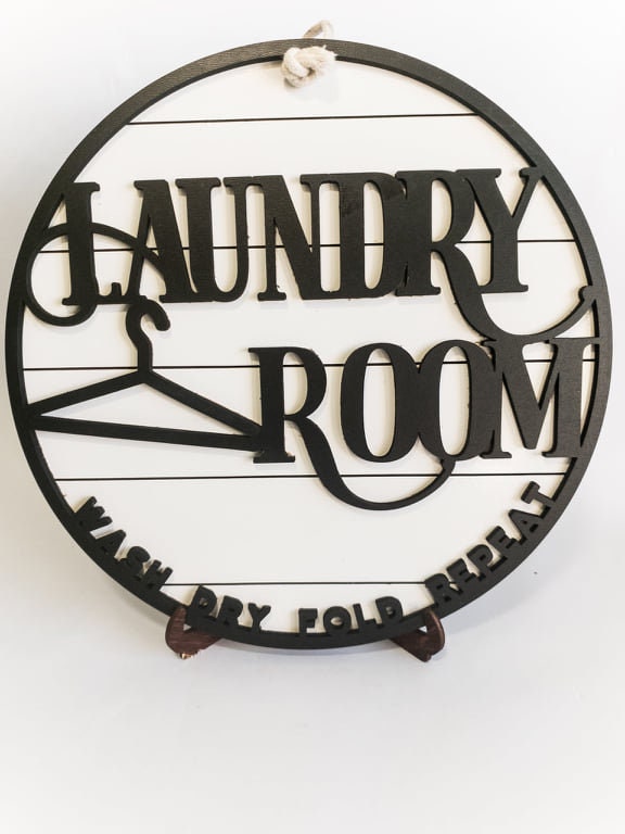 Laser Cut 10.5 in Round Laundry Room Sign - Etsy
