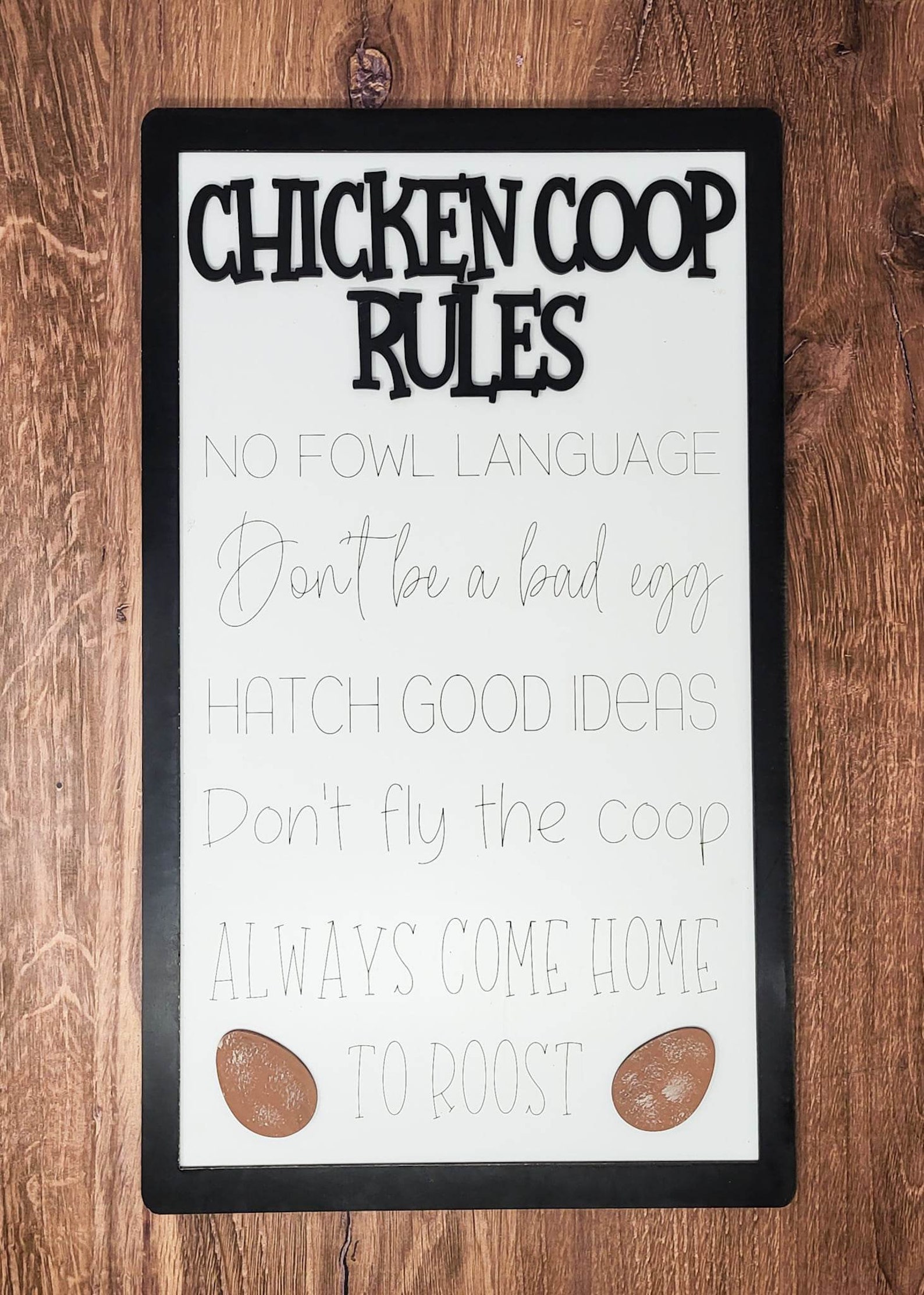 Laser Cut Chicken Coop Rules - Etsy
