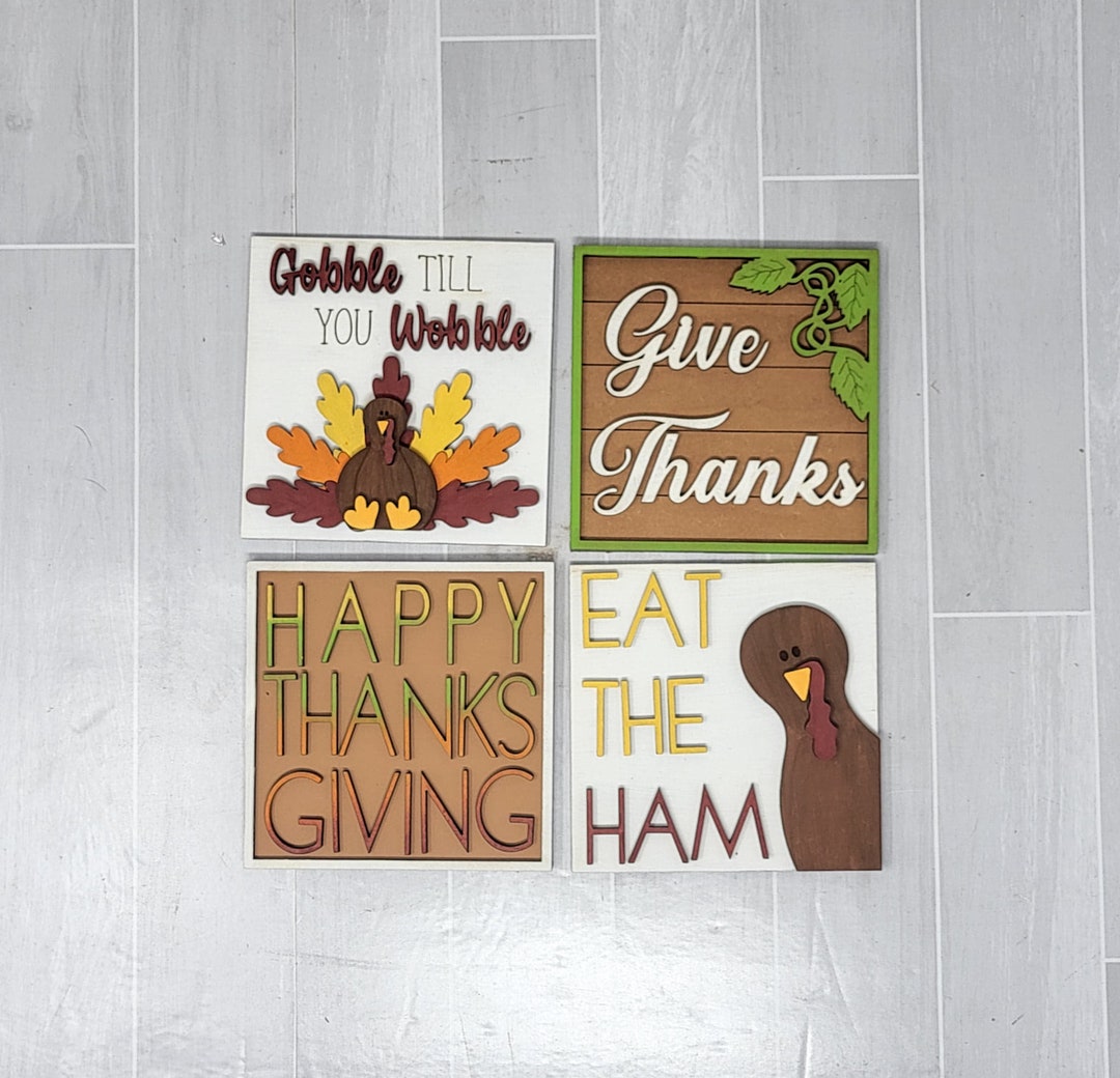 Thanksgiving Theme Interchangeable Tiles, Tiles ONLY - Etsy
