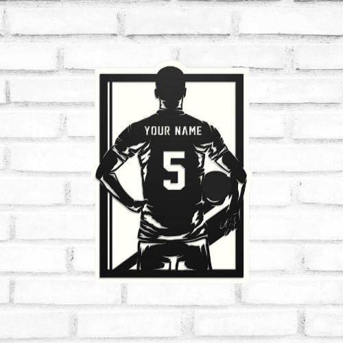 Laser Cut Soccer Sign Customized With Your Colors, Name, and Number - Etsy