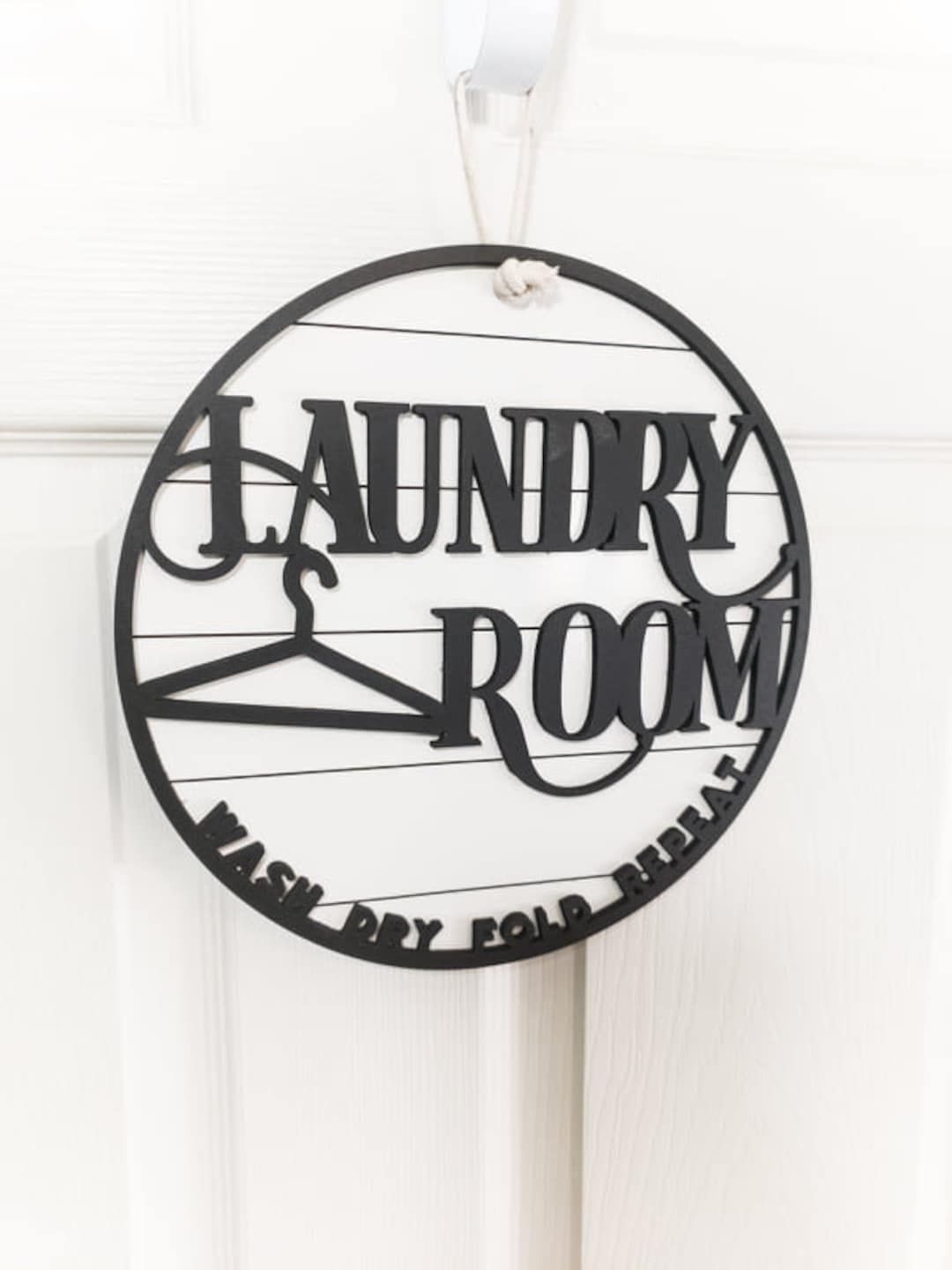 Laser Cut 10.5 in Round Laundry Room Sign - Etsy