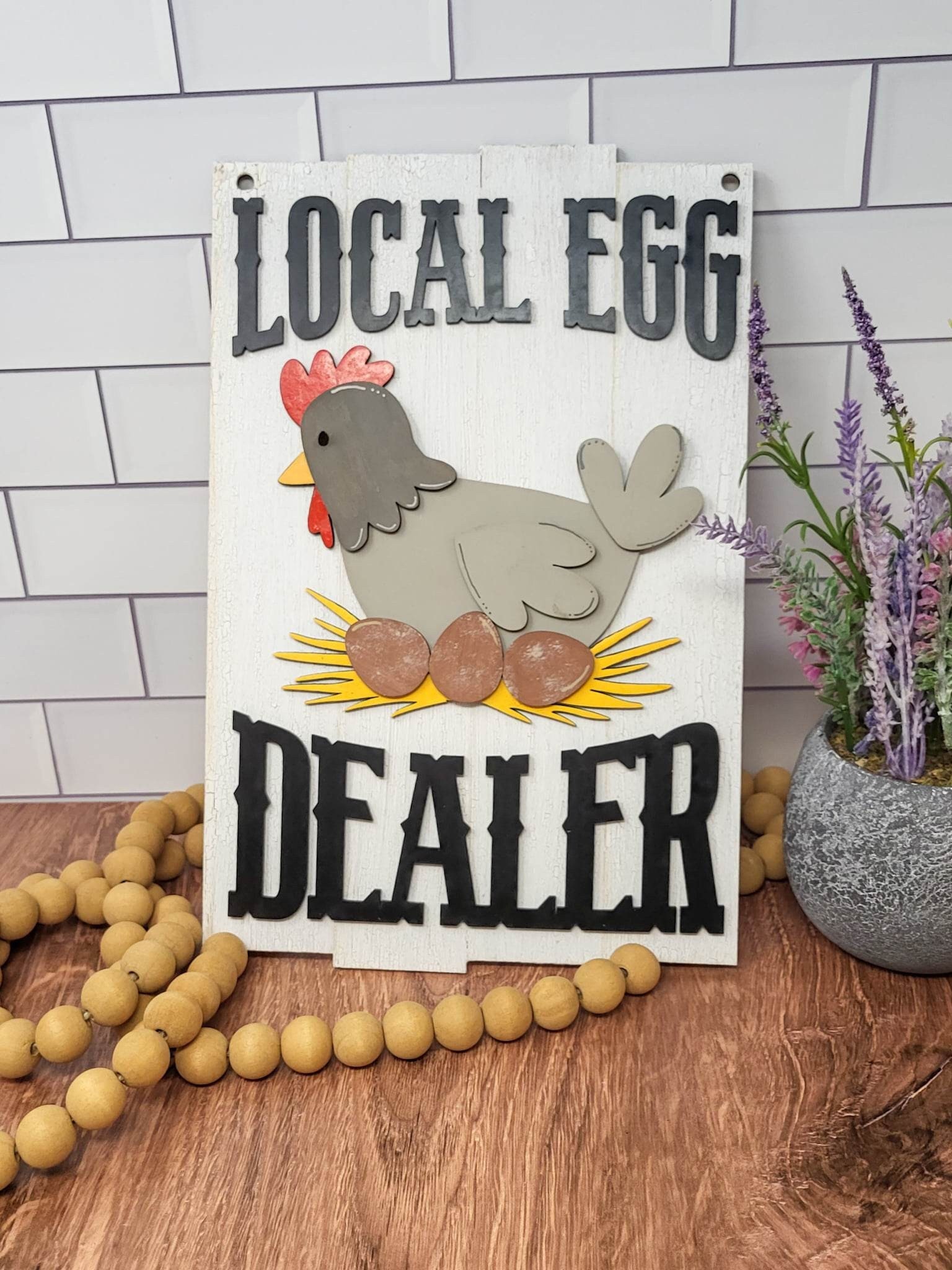 Laser Cut Local Egg Dealer Sign - Etsy