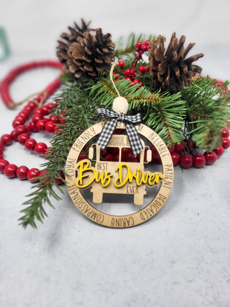 School Bus Driver Ornament - Etsy