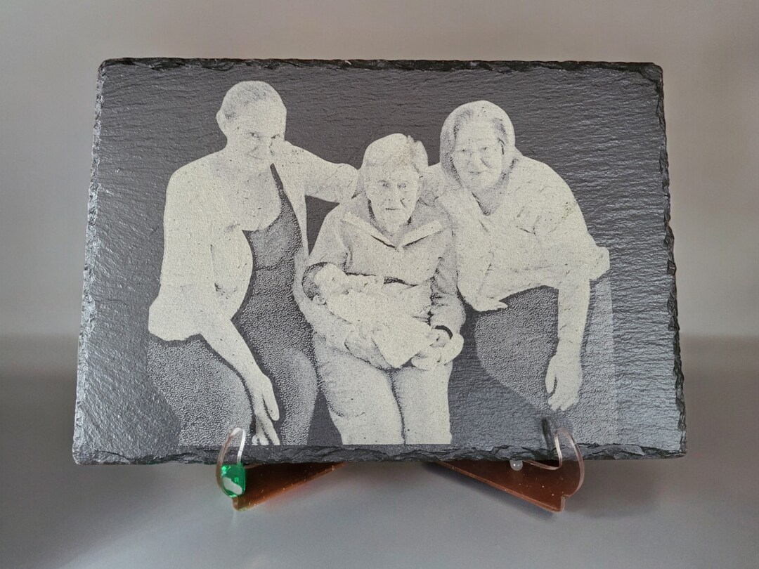Personalized Photo Engraved Slate Board - Custom Photo Gift - Etsy