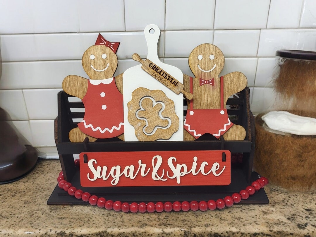 Gingerbread Man Themed Interchangeable Wagon/raised Shelf Sitter - Etsy