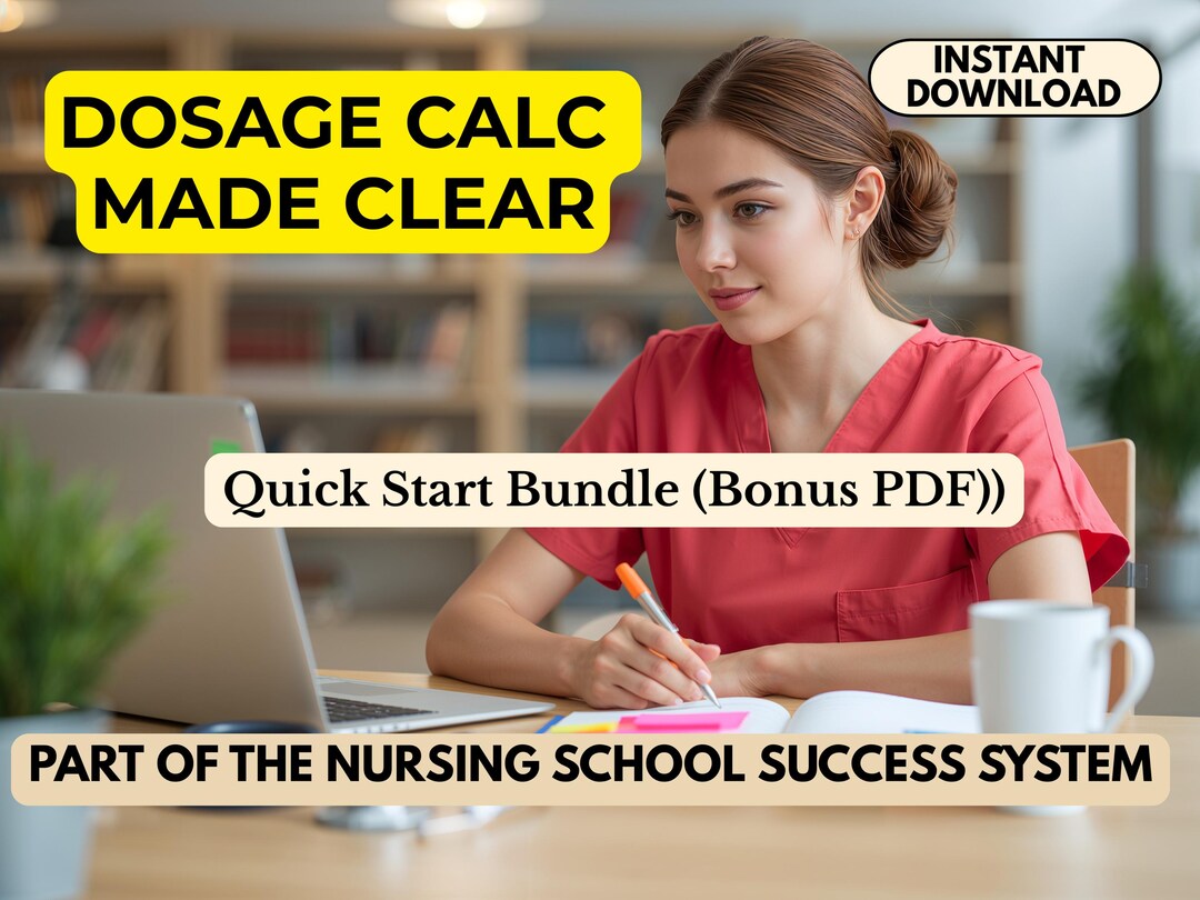 Nursing School Med Math Guide | Dosage Calculations + Safety Rules (PDF ...