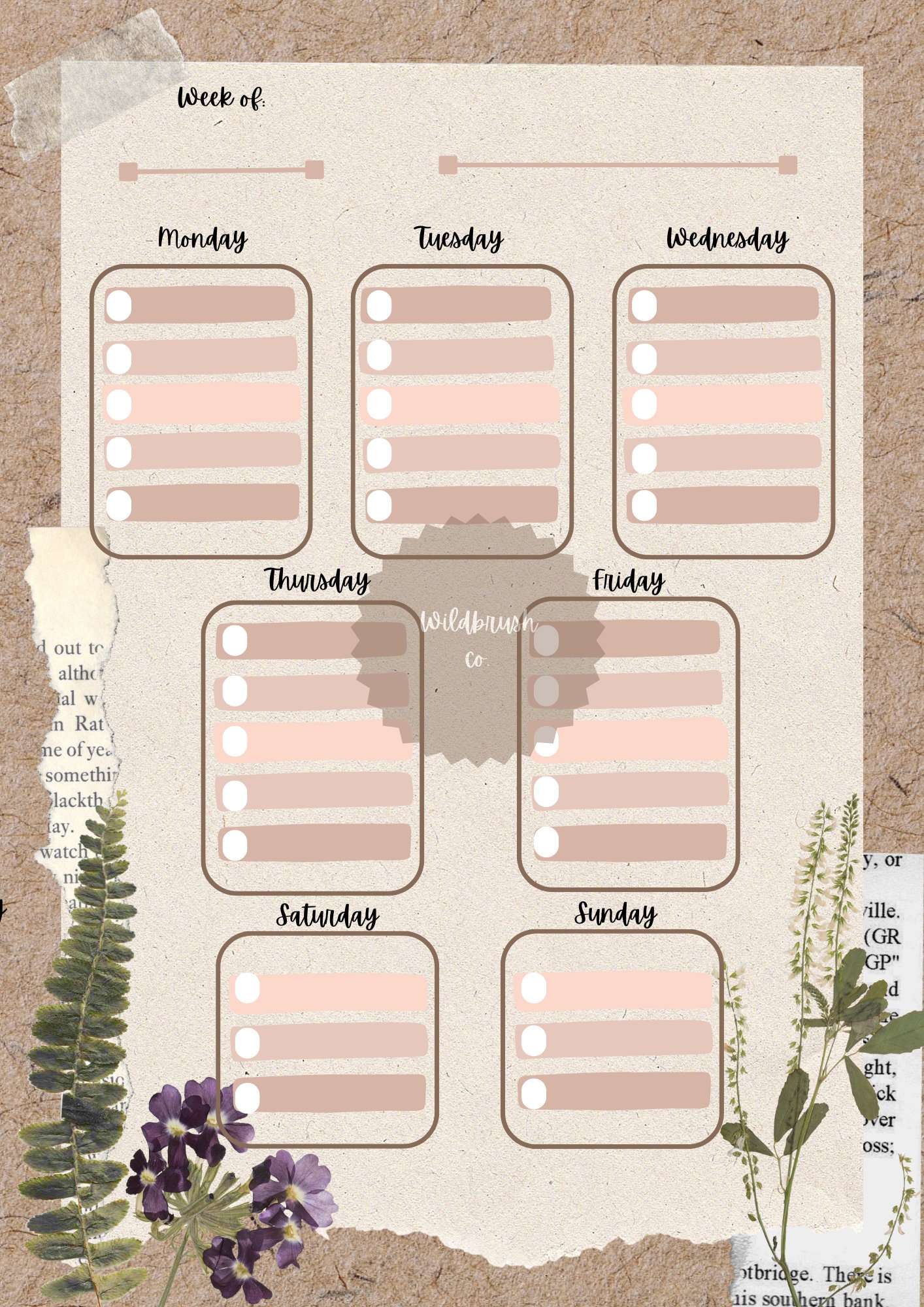 Digital Planning Checklist, Boho - Etsy