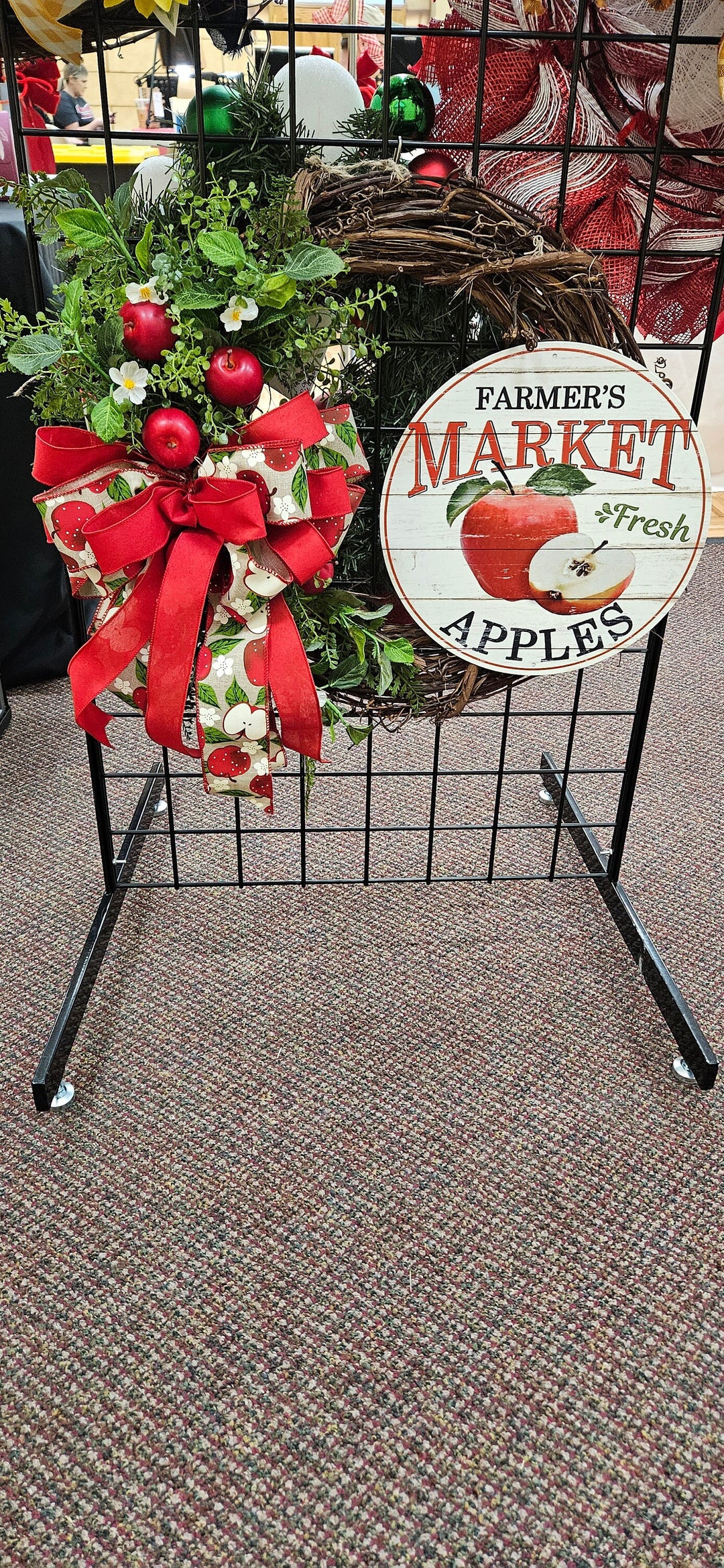 Country Apple Grapevine Wreath, Country Kitchen Decor, Apple Wreath - Etsy