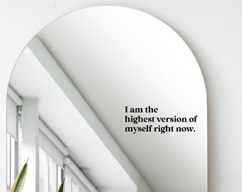 I Am Mirror Decal - Etsy