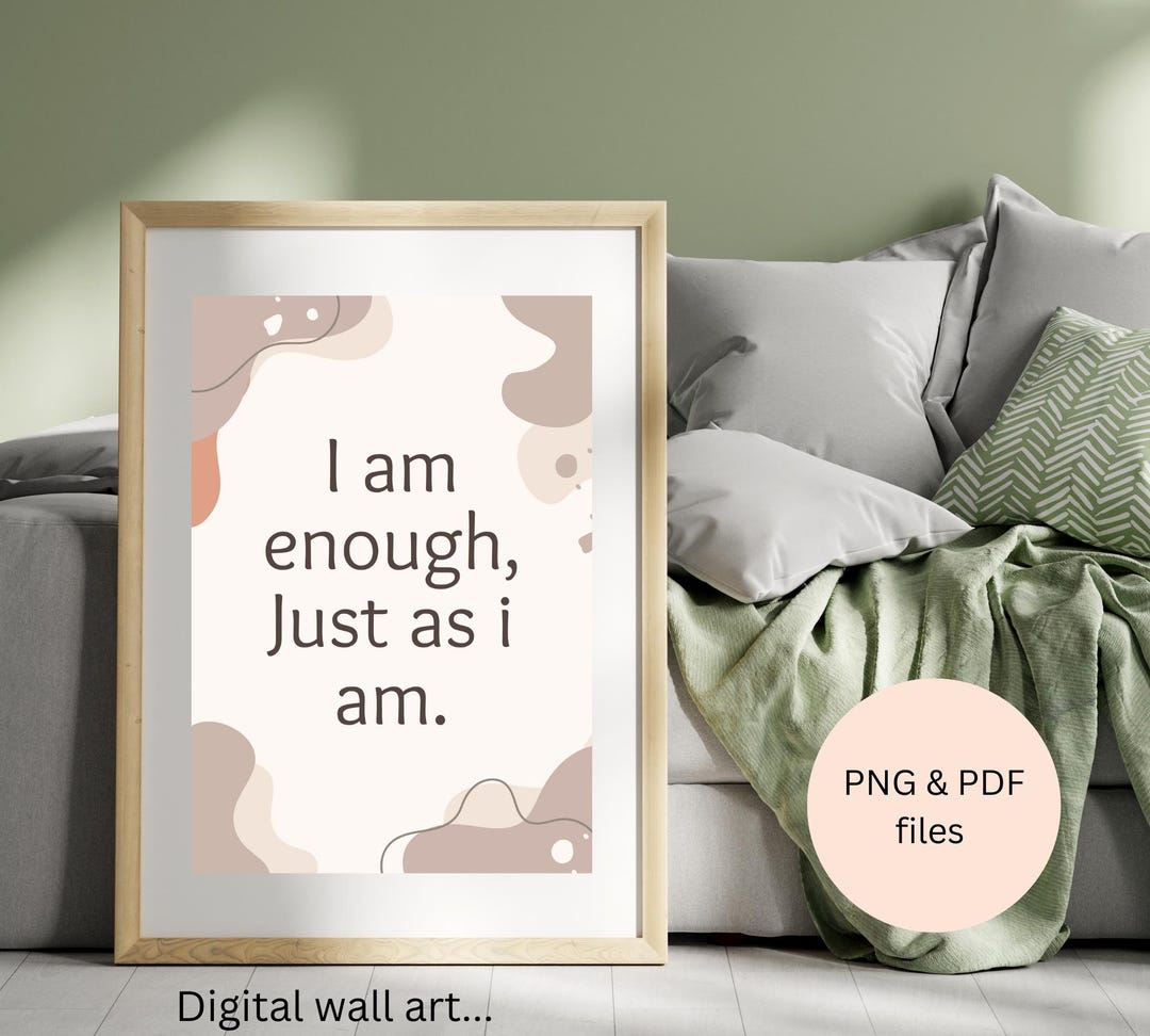 Boho Self Love Wall Art Print | Self Love Digital Wall Art, Quote Art ...