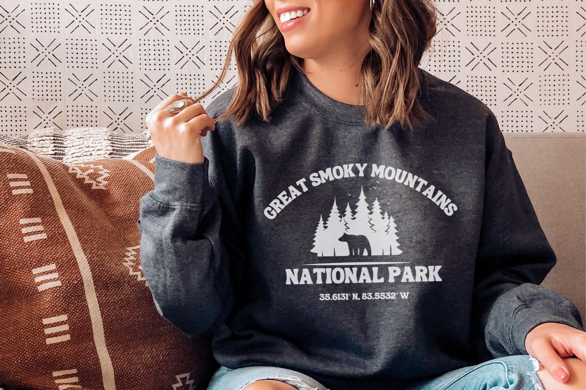 Great Smoky Mountains Sweatshirt/ Smoky Mountains Sweater/ Great Smoky ...