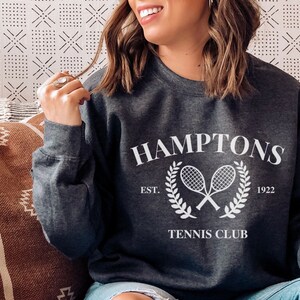 Hamptons Sweatshirt/ Hamptons Hoodie/ Vintage Hamptons Sweater/ Tennis ...